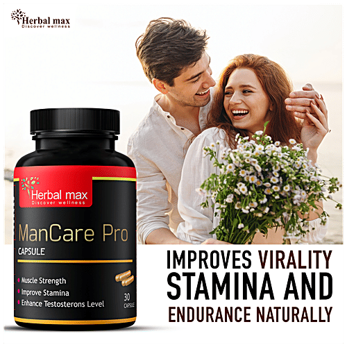 Buy Herbal Max ManCare Pro Capsules- For Strength, Energy & Performance ...