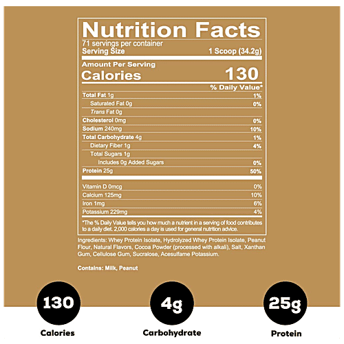 Buy REDCON 1 Isotope Whey Isolate Protein Powder Drink Mix - Peanut ...