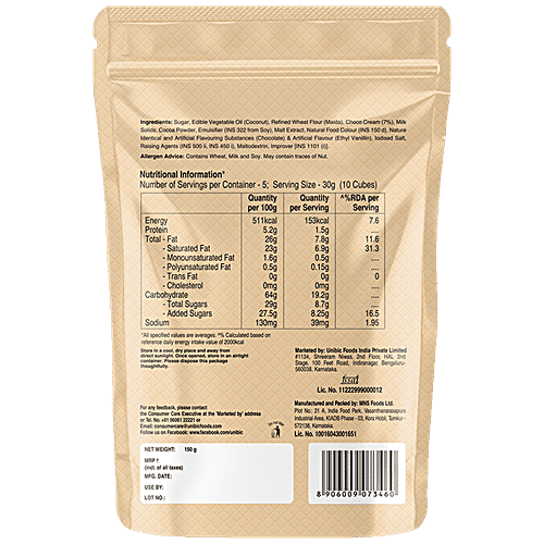 Buy UNIBIC FOODS Qubz Wafer Cubes - Belgian Chocolate Sandwich Biscuit ...