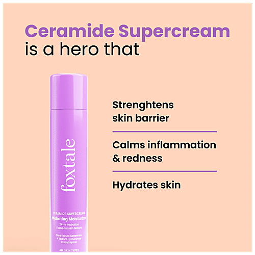 Buy foxtale Ceramide Supercream Hydrating Moisturizer - Evens Out Skin ...