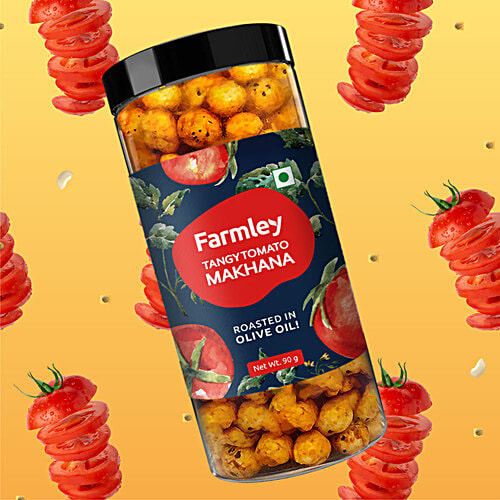 Buy Farmley Roasted Makhana - Tangy Tomato, Rich In Protein, Calcium ...