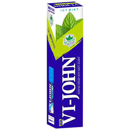 Buy VI-JOHN Shaving Cream Icy Mint with Tea Tree oil and Bacti-Guard ...