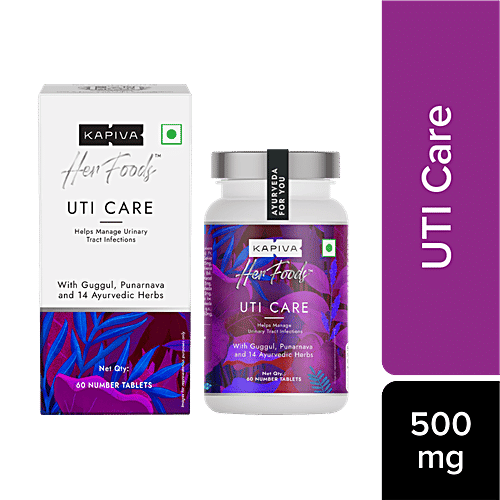 Buy Kapiva Her Foods UTI Care Tablet - Helps Manage Inflammation, Pain ...
