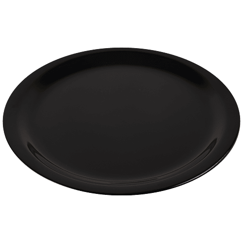 Buy Dinewell Round Dinner Plate - Black, Melamine, Dishwasher Safe ...