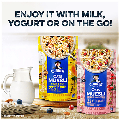 Buy Quaker Oats Muesli - Fruit & Nut, High In Protein Online at Best ...