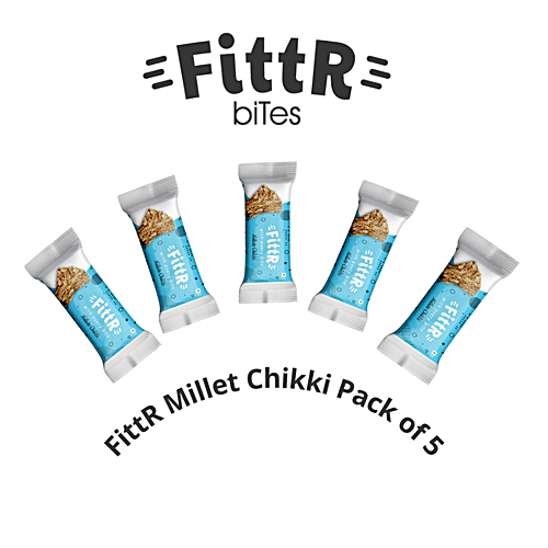 Buy FittR biTes Millets Chikki Bar - Source Of Protein, Fiber, Crunchy ...