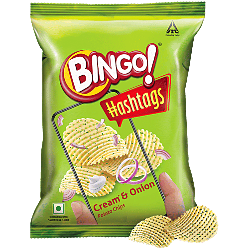 Buy Bingo! Hashtags Cream & Onion Potato Chips Online at Best Price of ...