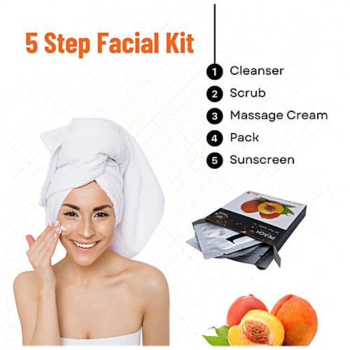 Buy Skin Beaute Peach DIY Facial Kit - One Time Use, Improves Blood ...