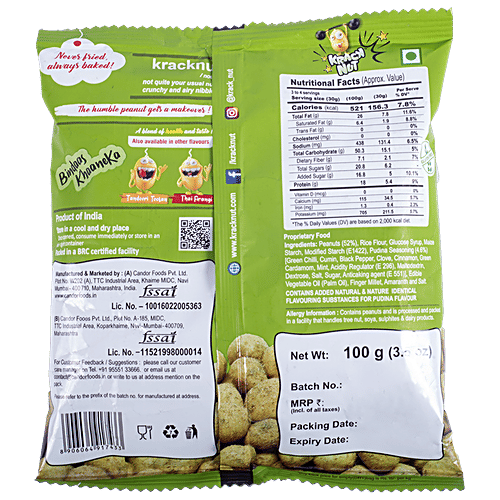 Buy Kracknut Coated Peanuts - Pudhina Patakha, Crunchy Savoury Snack ...