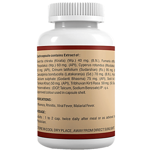 Buy ANUJA HERBACEUTICALS Triver Capsules - Controls Viral Fever, Flu ...