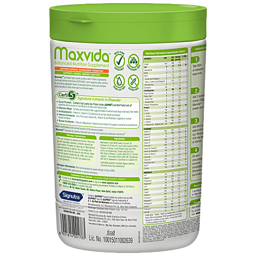 Buy Maxvida Balanced Nutrition Supplement For Adults With High Protein ...