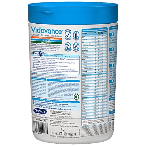 Buy Vidavance Advanced Nutrition For Diabetes & Pre-Diabetes ...