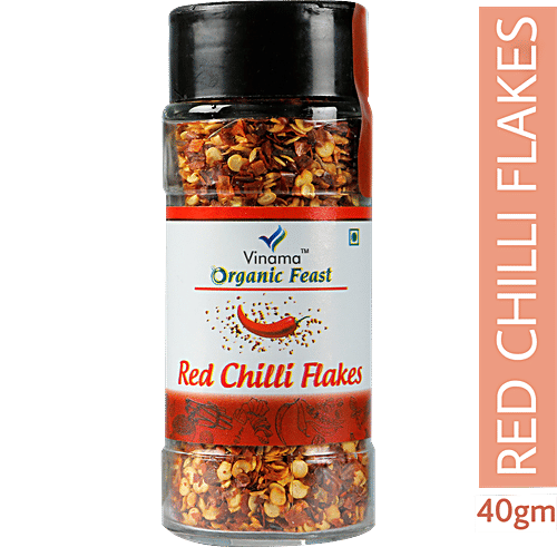 Buy Vinama Organic Feast Red Chilli Flakes - Hot & Spicy Online at Best ...