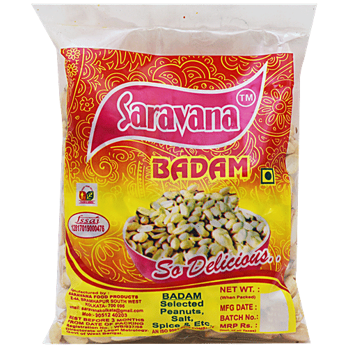 Buy SARAVANA Peanuts/Badam - Salted, Crispy & Crunchy Online at Best ...