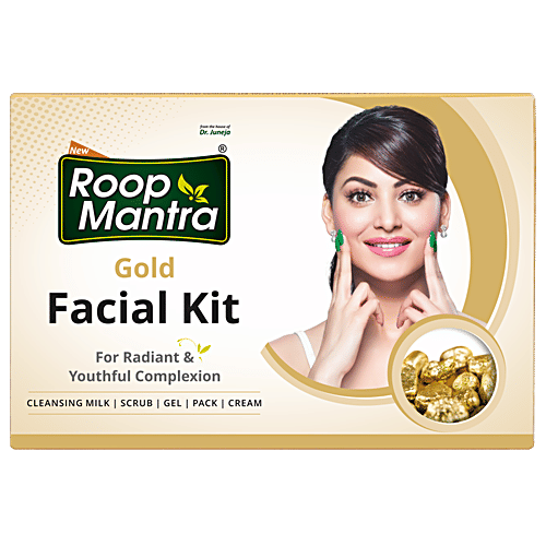 Buy Roop Mantra Gold Facial Kit - Cleansing Milk, Scrub, Gel, Pack ...