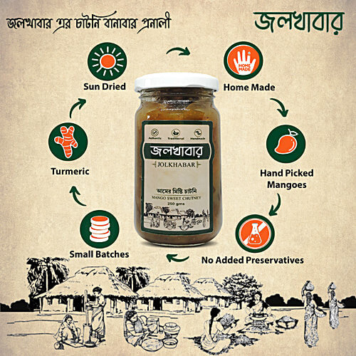 Buy JOLKHABAR Handmade Mango Misti Chutney - Aam Er Misti Chutney ...