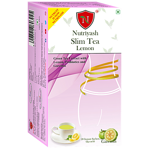 Buy Nutriyash Slim Tea - Lemon, Probiotics & Garcinia, For Weight Management Online at Best ...