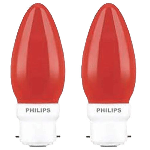 Buy Philips LED Deco Red 0.5W Glass Candle - Sleek Body, Vivid Colours ...