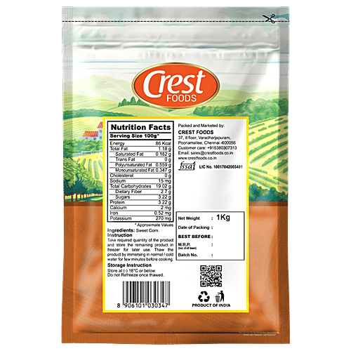 Buy Crest Foods Frozen Sweet Corn - Rich In Nutrients, High Quality ...