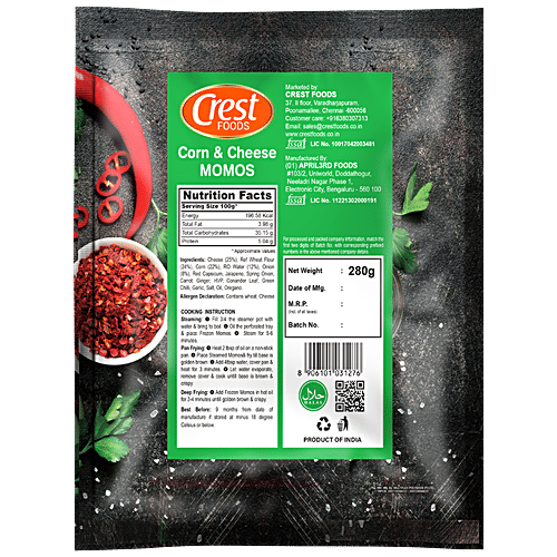 Buy Crest Foods Corn & Cheese Momos - Ready To Cook, High Quality ...
