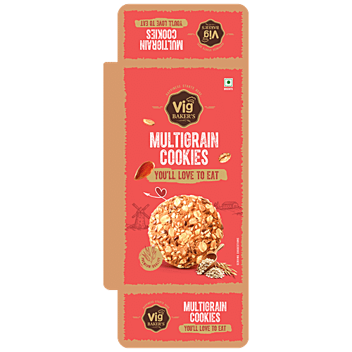 Buy Vig Baker's Multigrain Cookies - Crunchy, Healthy Online at Best ...
