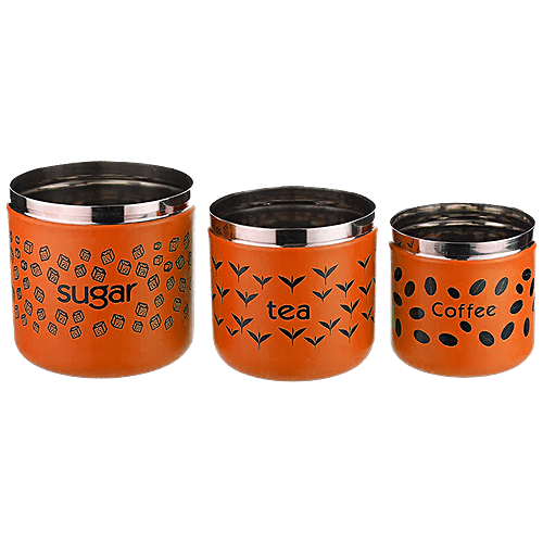 Buy HAZEL Stainless Steel Tea/Coffee/Sugar Container - Durable ...
