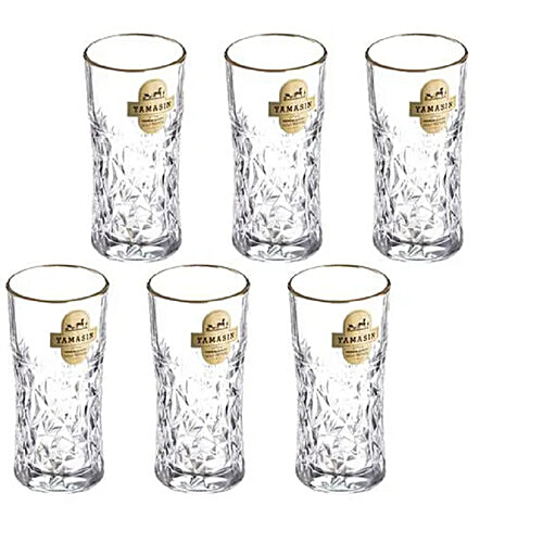 Buy Yamasin Morocco Water Glass With Gold Line - With Gift Box Online ...
