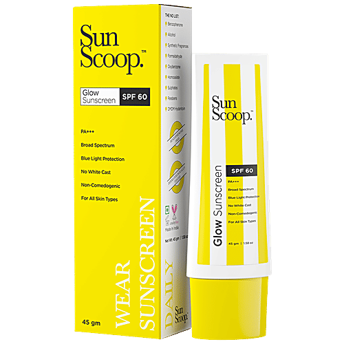 Buy SunScoop Glow Sunscreen - SPF 60, No White Cast, Non Comedogenic ...