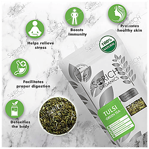 Buy Sorich Organics Tulsi Green Tea - Rich In Antioxidants, Detoxifies ...