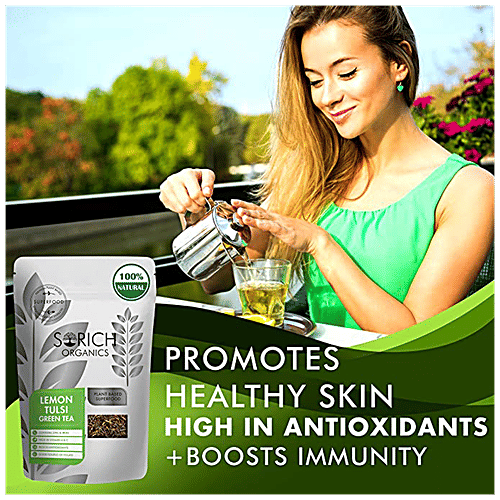 Buy Sorich Organics Lemon Tulsi Green Tea - Rich In Antioxidants, Boosts Immunity Online at Best ...