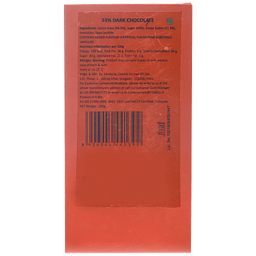 Buy Chokola 55% Dark Chocolate - Premium, Rich Online at Best Price of ...