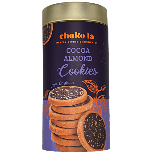 Buy Chokola Cocoa Almond Cookies - 100% Eggless, Rich, Crispy & Crunchy ...