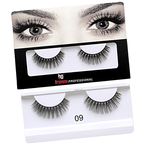 Buy Bronson professional False Eyelashes - 09, 3D Effect, Synthetic ...