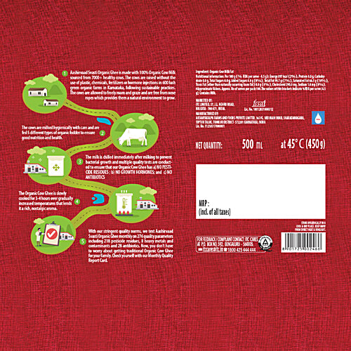 Buy Aashirvaad Svasti Organic Cow Ghee - Rich In Aroma, No Pesticide ...