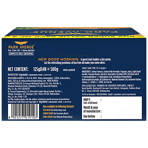 Buy Park Avenue Premium Men's Soap - Good Morning, With Tea Tree Oil ...