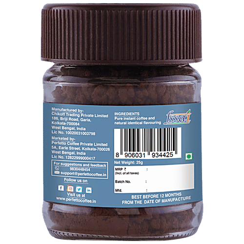 Buy Perfetto Flavoured Instant Coffee - Exotic Hazelnut, Intense Aroma ...