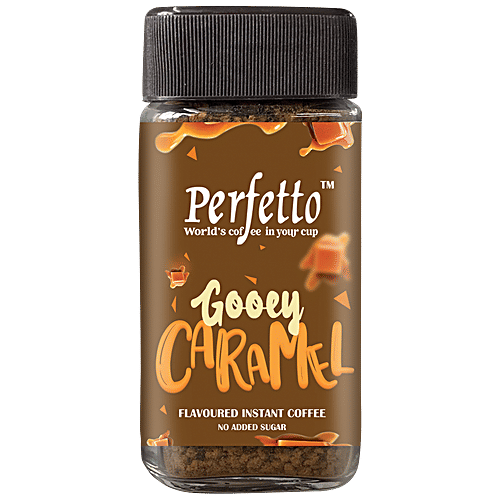 Buy Perfetto Flavoured Instant Coffee - Gooey Caramel, Intense Aroma ...
