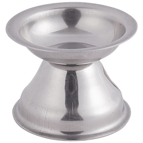Buy HAZEL Stainless Steel Round Plain Diya - Beautiful & Durable Online ...