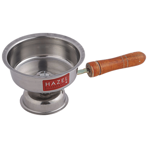 Buy HAZEL Stainless Steel Dhoop Lamp With Wooden Handle For Pooja ...