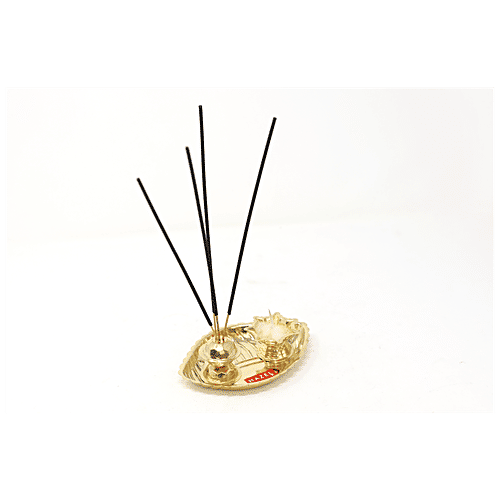 Buy HAZEL Shank Karma Brass Pooja Thali Brass For Prayer & Home Decor ...