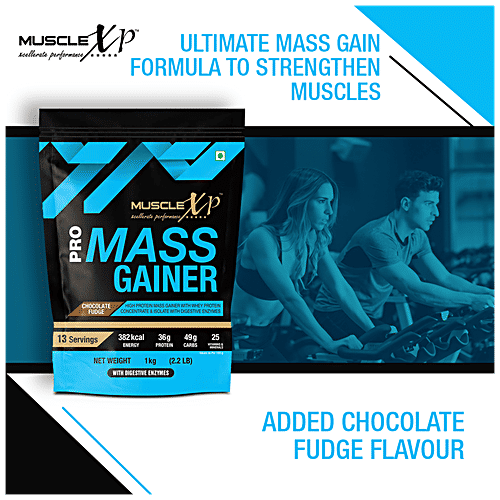 Buy MuscleXP Pro Mass Gainer With Whey Protein Concentrate - Chocolate ...