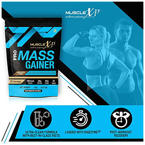 Buy MuscleXP Pro Mass Gainer With Whey Protein Concentrate - Chocolate ...