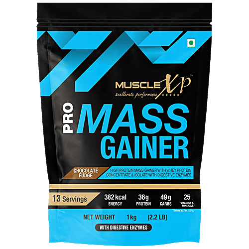 Buy MuscleXP Pro Mass Gainer With Whey Protein Concentrate - Chocolate ...