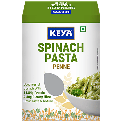 Buy Keya Spinach Penne Pasta - Healthy, Rich In Protein & Dietary Fibre ...