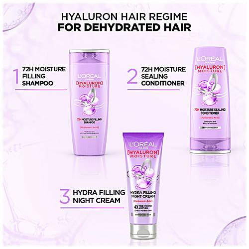 Buy Loreal Paris Hyaluron Moisture 72H Moisture Filling Shampoo | With Hyaluronic Acid | For Dry ...