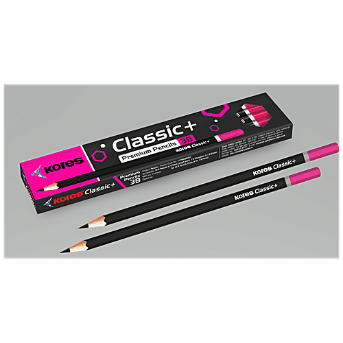 Buy Kores Classic Plus Premium 3B Pencils With Eraser & Sharpener - For ...
