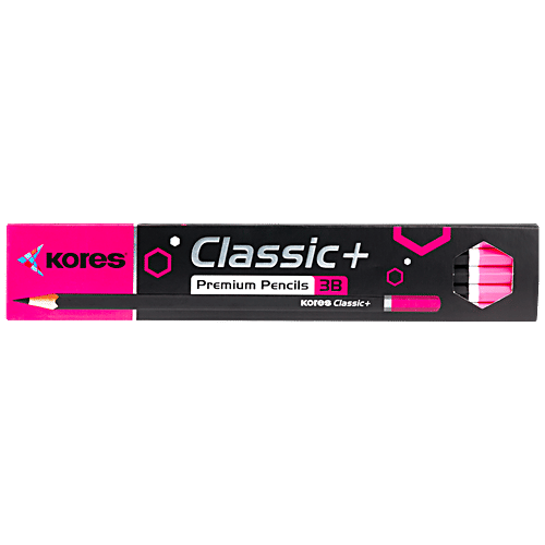 Buy Kores Classic Plus Premium 3B Pencils With Eraser & Sharpener - For ...