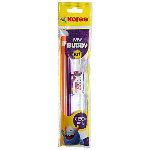Buy Kores My Buddy School Stationery Kit -20 With Pencils, Scales ...