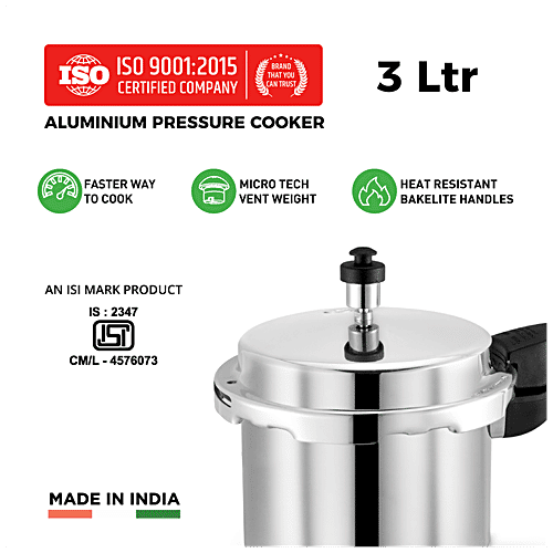 Buy Leoron by Srushti Gold Aluminium Outer Lid Pressure Cooker Online ...