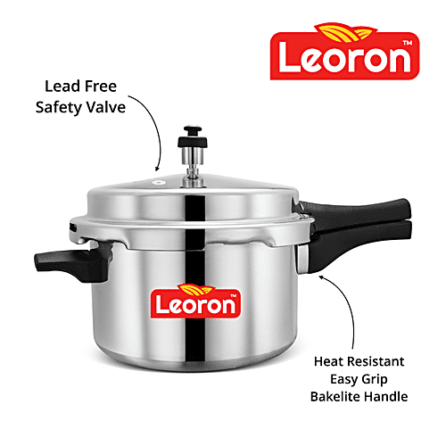 Buy Leoron by Srushti Gold Aluminium Outer Lid Pressure Cooker Online ...